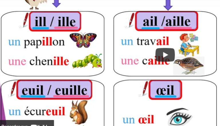 leçon du son [j] : ille, ail, aille, eil, eille… – Bonjour les CP