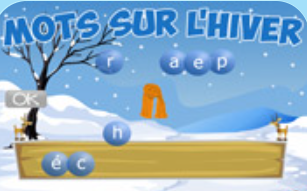 Jeu en ligne : écrire les mots de l’hiver – Bonjour les CP